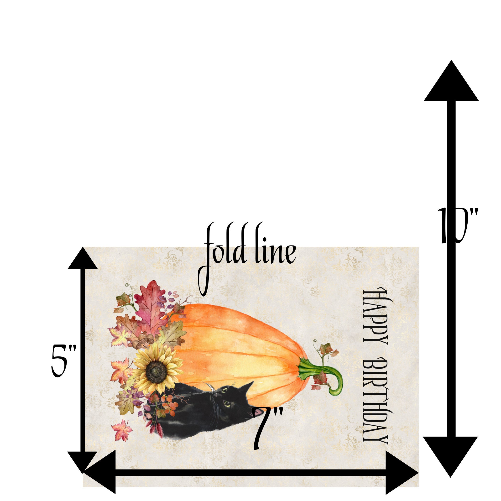 Autumn Birthday Card Printable Fall Birthday Notecard - Etsy