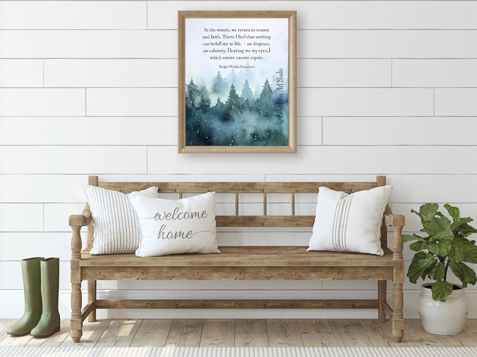 Ralph Waldo Emerson Quote Printable Wall Art in the Woods We Return to ...