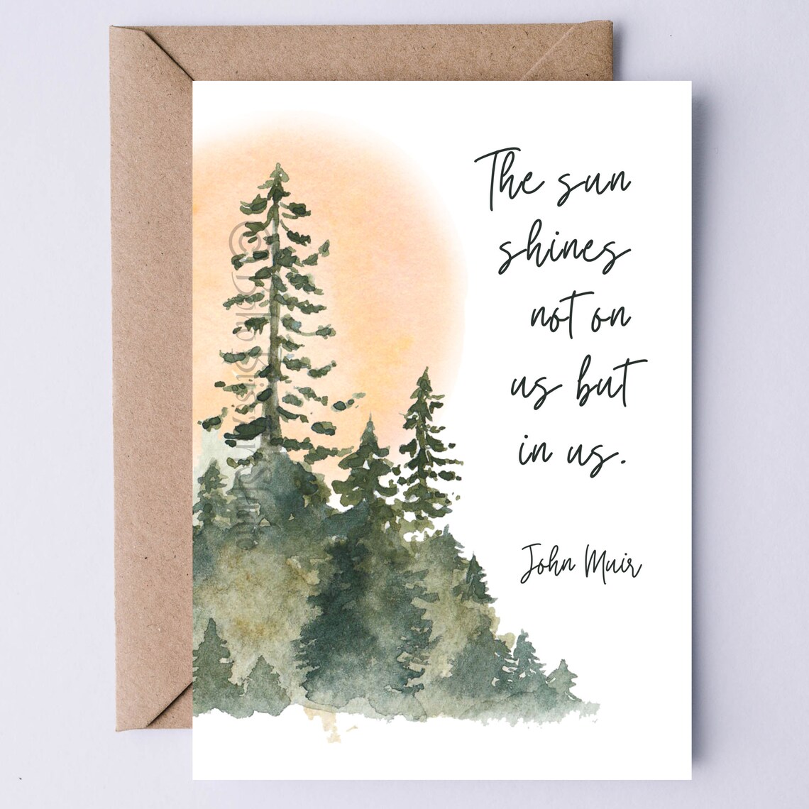 DIGITAL CARD John Muir Quote Printable Card the Sun Shines... Nature ...
