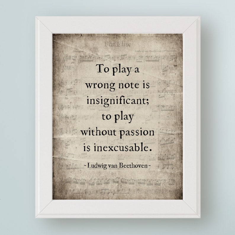 Ludwig Van Beethoven Quote Printable Wall Art to Play a - Etsy