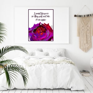Frida Kahlo Wall Art Printable: I Paint Flowers so They Will Not Die ...