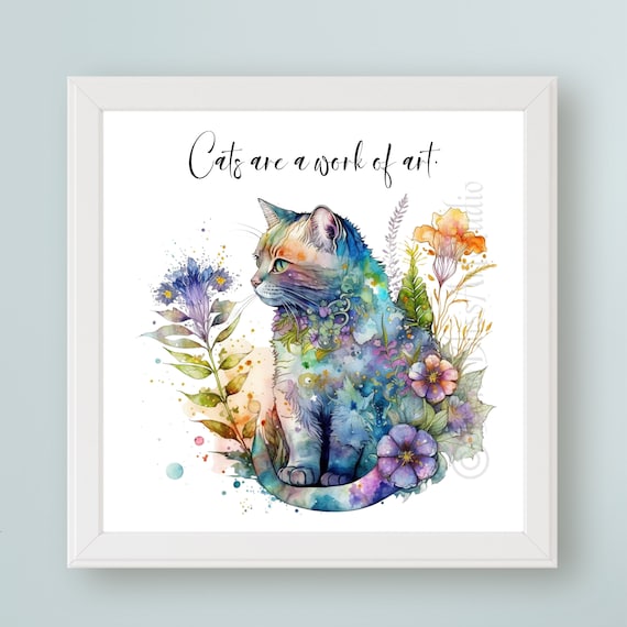 Cat Art Quotes Famous Quote Cat Wall Art