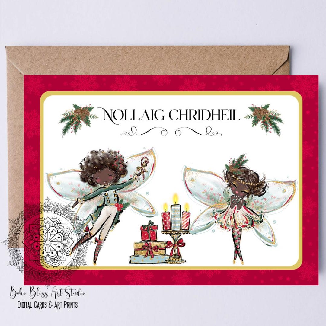 Nollaig Chridheil PRINTABLE Scotland Christmas Card Scottish Gaelic ...
