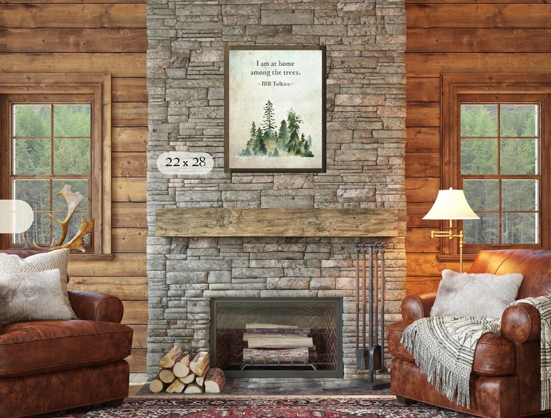 JRR Tolkien Quote Digital Art Print I Am at Home Among the - Etsy
