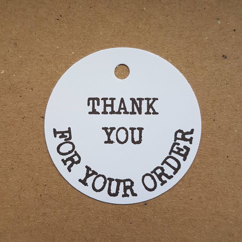 10x Thank You for Your Order Tags Slips Packaging Notes - Etsy