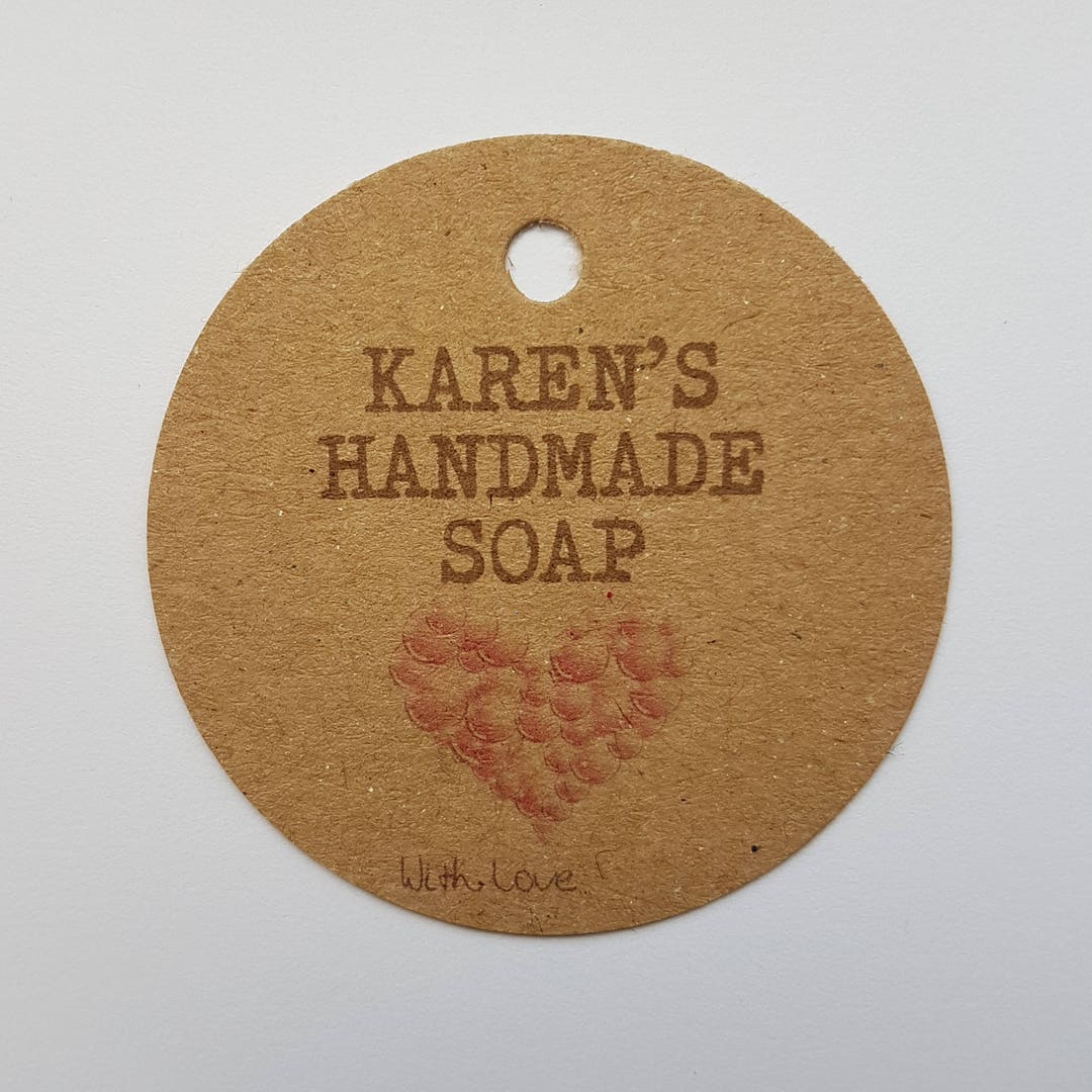 10x Personalised Handmade Soap Tags, Wedding Favours, Swing Tags, Gift ...