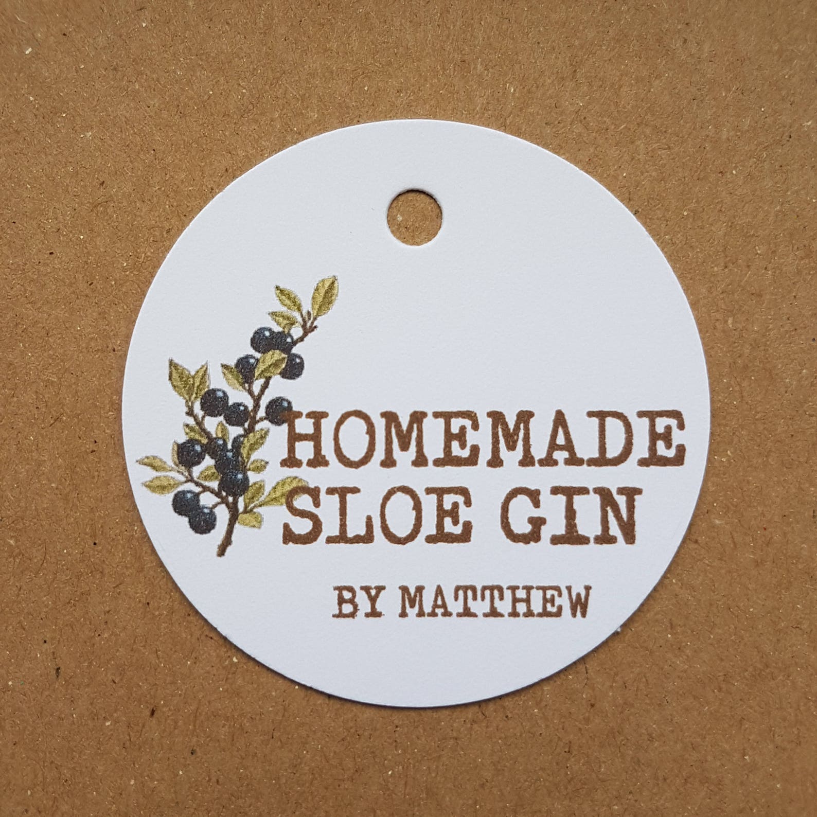 10x Personalised Homemade Sloe Gin Tags Handmade Tags Bottle - Etsy