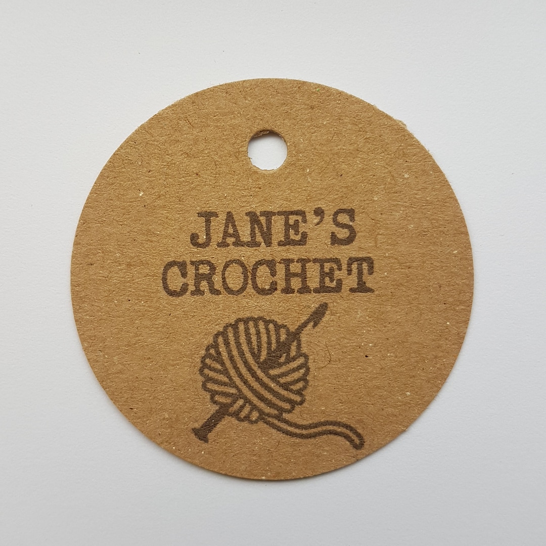 10x Personalised Crochet Tags Crocheted Tags Handmade Tags - Etsy