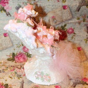 Shabby Pink Santa Claus Victorian Santa Farmhouse Pink Christmas Decor ...