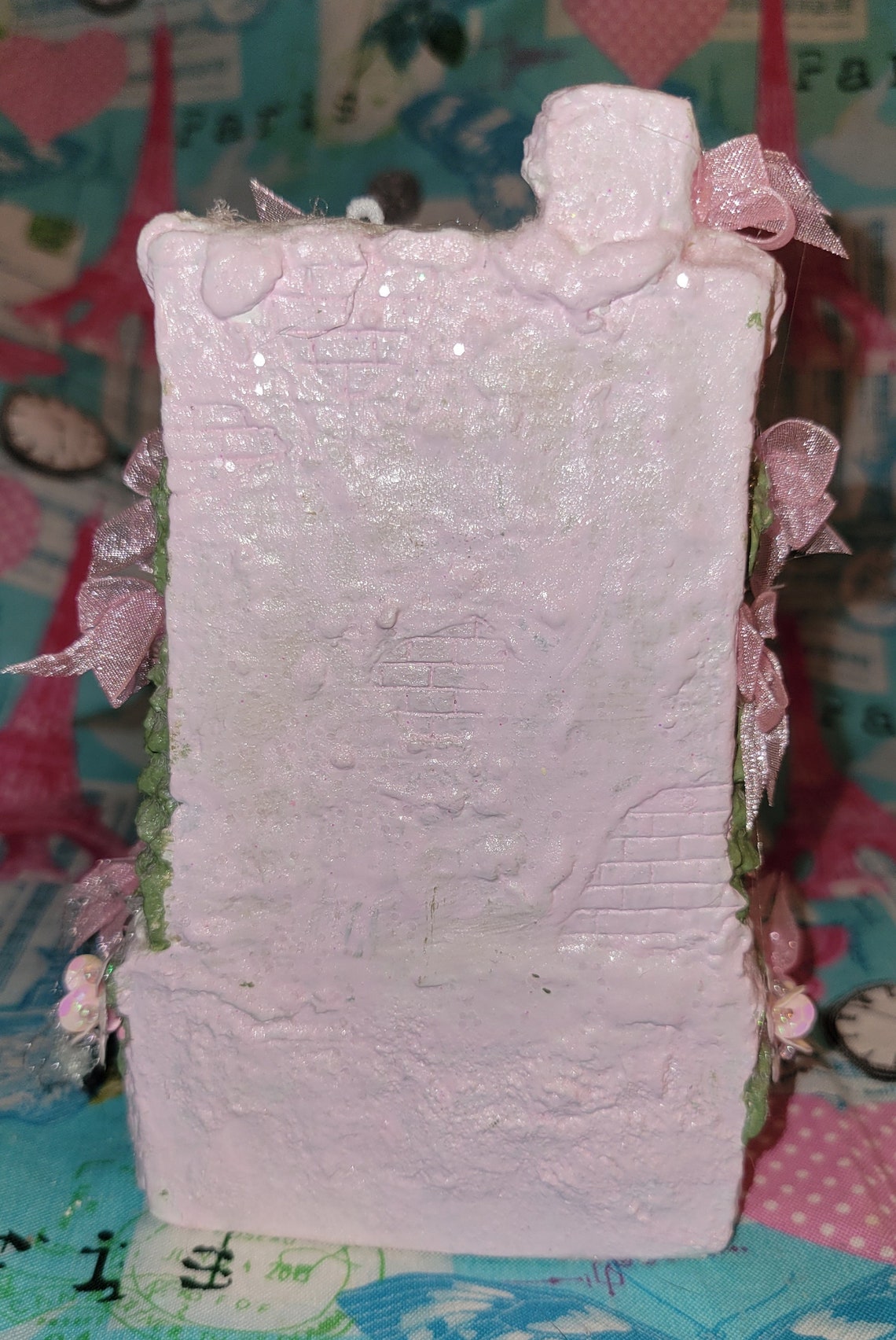 Shabby Chic Christmas Victorian Christmas Tic Tac Toe Game Cottage Pink ...