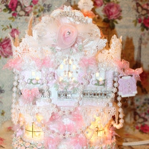 Shabby Pink Santa Victorian Santa Shabby Pink Candyland Christmas Pink ...