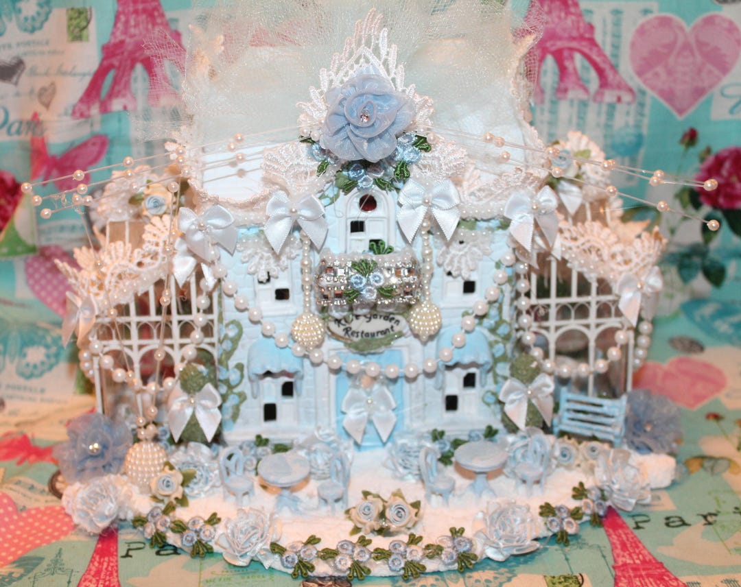 Baby Blue Candyland Christmas Decoration Victorian Christmas Blue ...