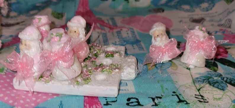 Shabby Chic Christmas Victorian Christmas Tic Tac Toe Game Cottage Pink ...