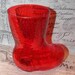 Red Santa Boot Cup Punch Cup Candyland Christmas Glass Victorian Santa ...