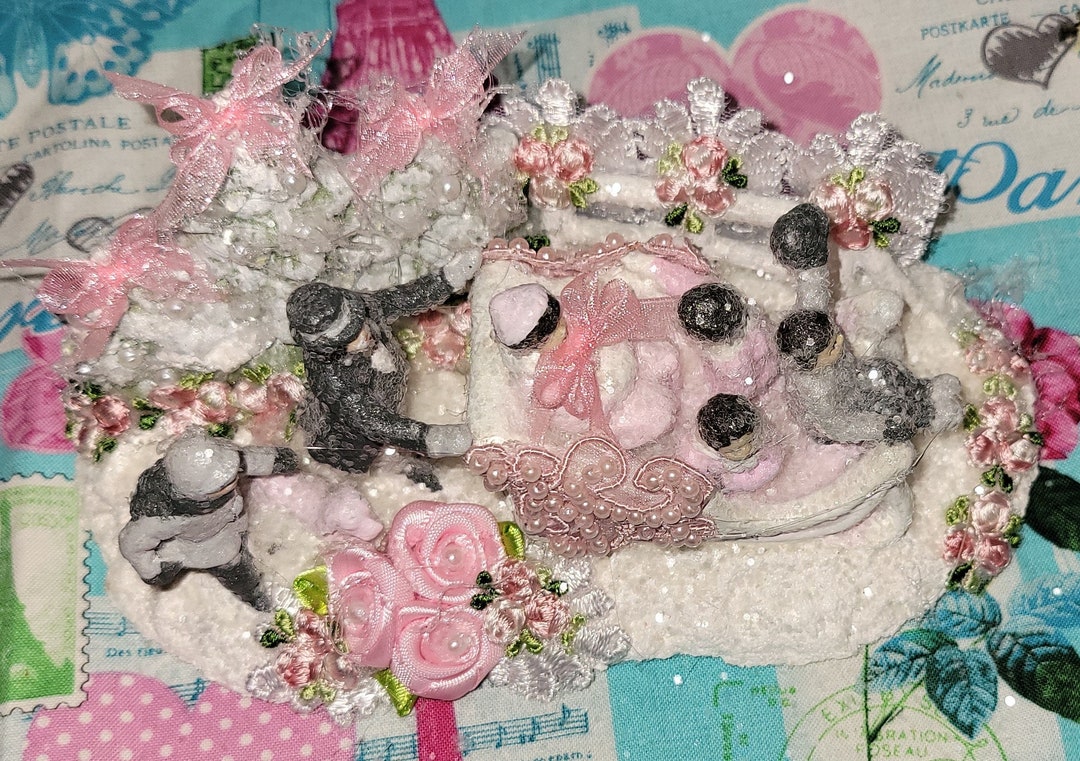 Shabby Pink Christmas Sleigh Victorian Christmas Farmhouse Christmas ...