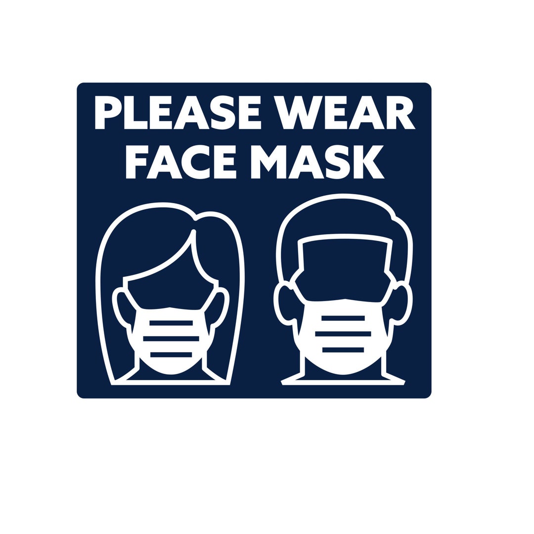 Buy Face Mask Required Window Decal Vinyl Covid Face Mask Decal ...