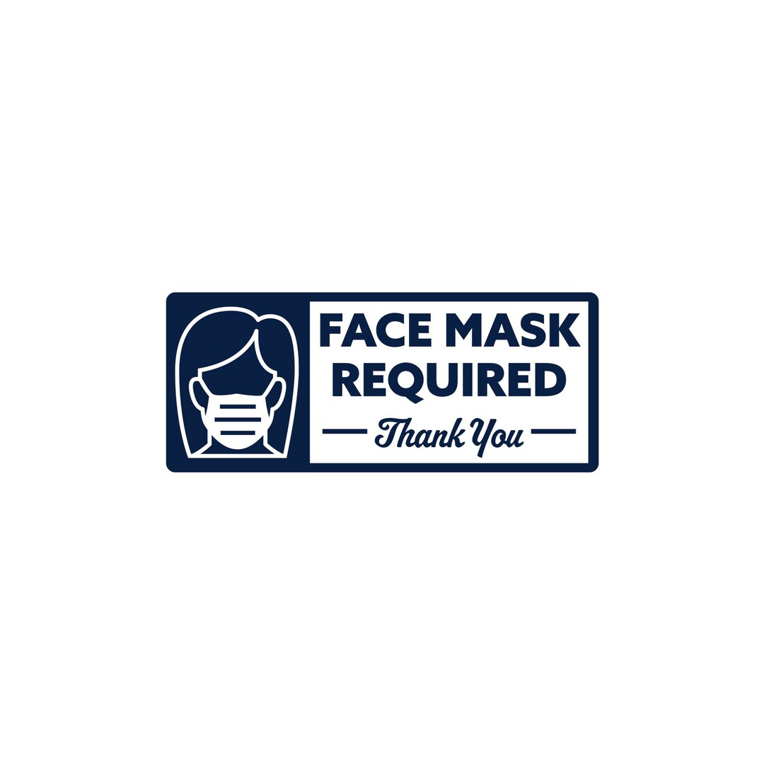 Face Mask Required - Window Decal - Vinyl - Covid - Face Mask Decal ...