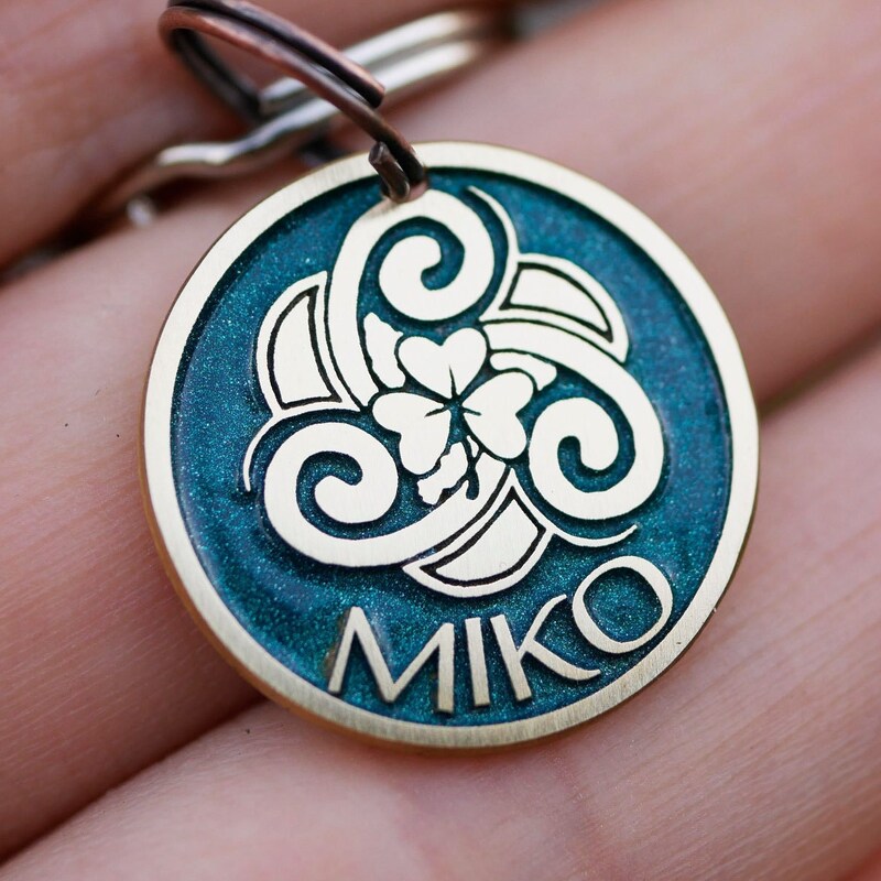 Clover Dog Tag - Etsy