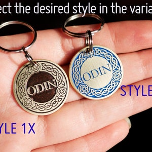 Custom Rune Name Dog or Cat Tag, Viking Norse Runes Name Pet Id Tag ...