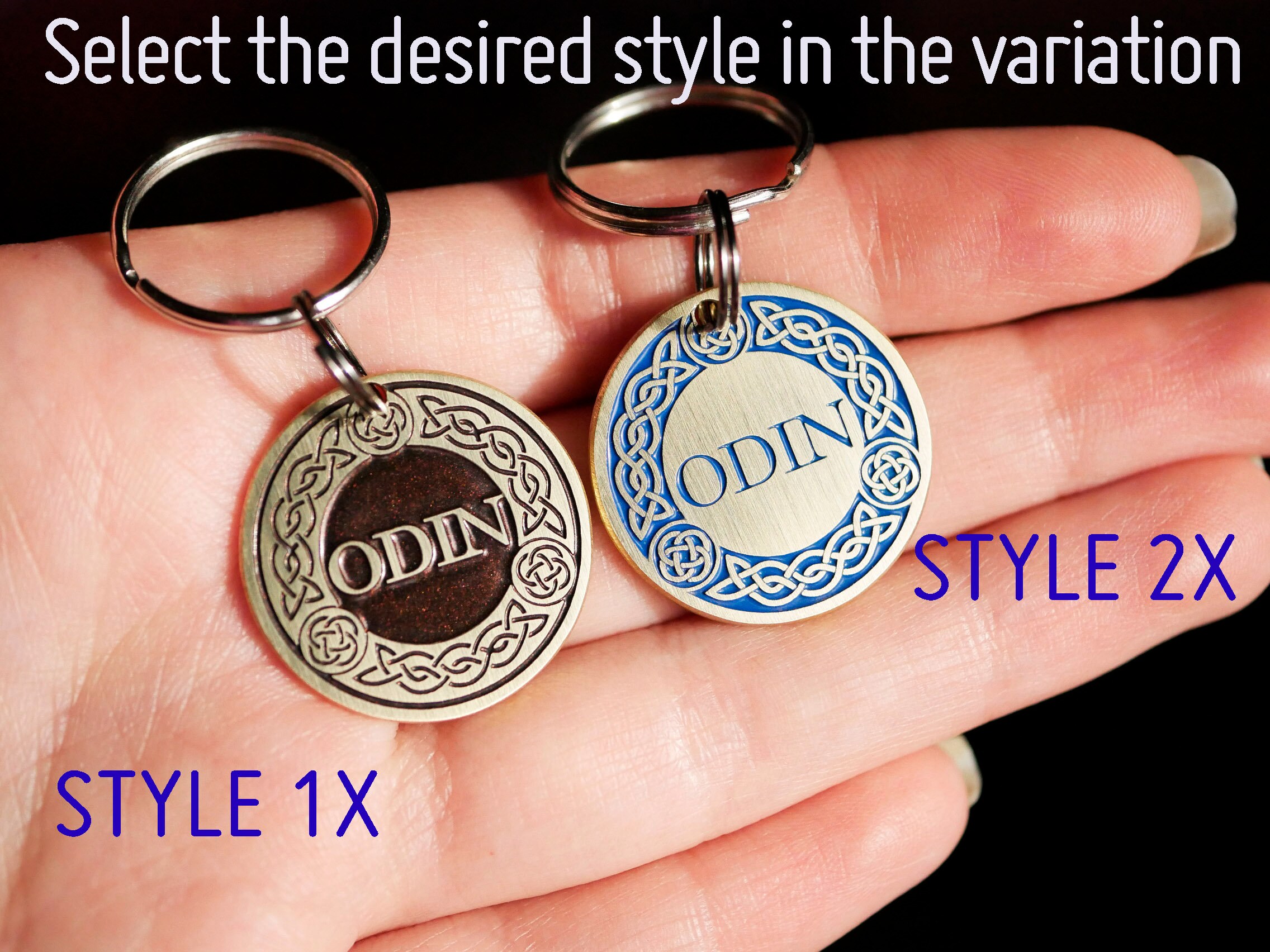 Loki Dog or Cat Tag Cusom Name Pet Id Tag Celtic Dog or Cat - Etsy