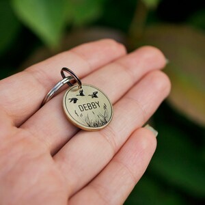 Ducks Hunting Dog Tag, Personalized Pet Id Tag, Custom Name Enamel Tag ...