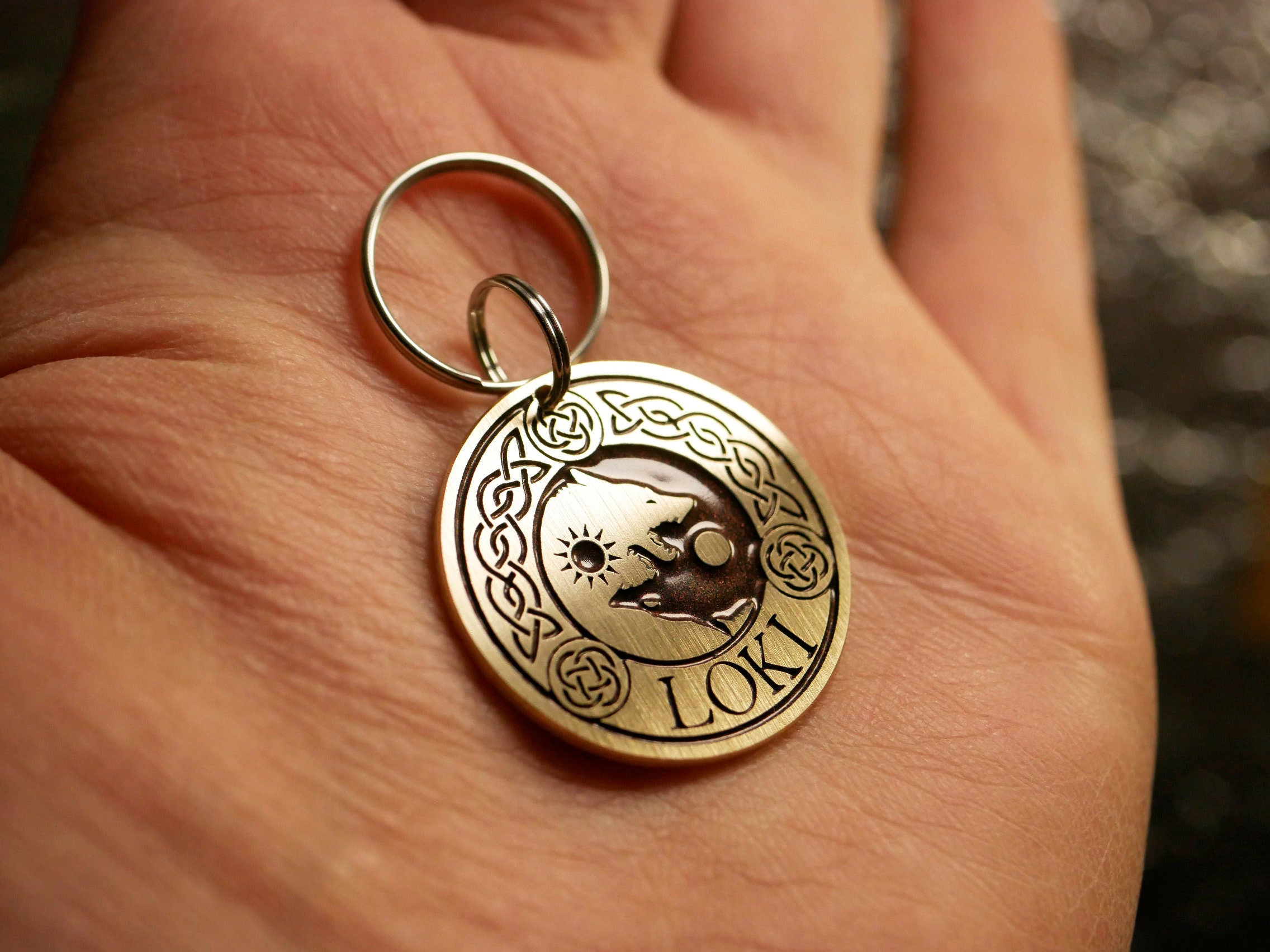 Viking Wolf Dog Tag Loki Pet Id Tag Custom Dog Tag - Etsy