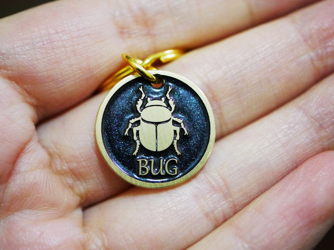 Beelte Dog Tag Personalized, Scarab Pet Id Tag, Custom Name Enamel Tag ...