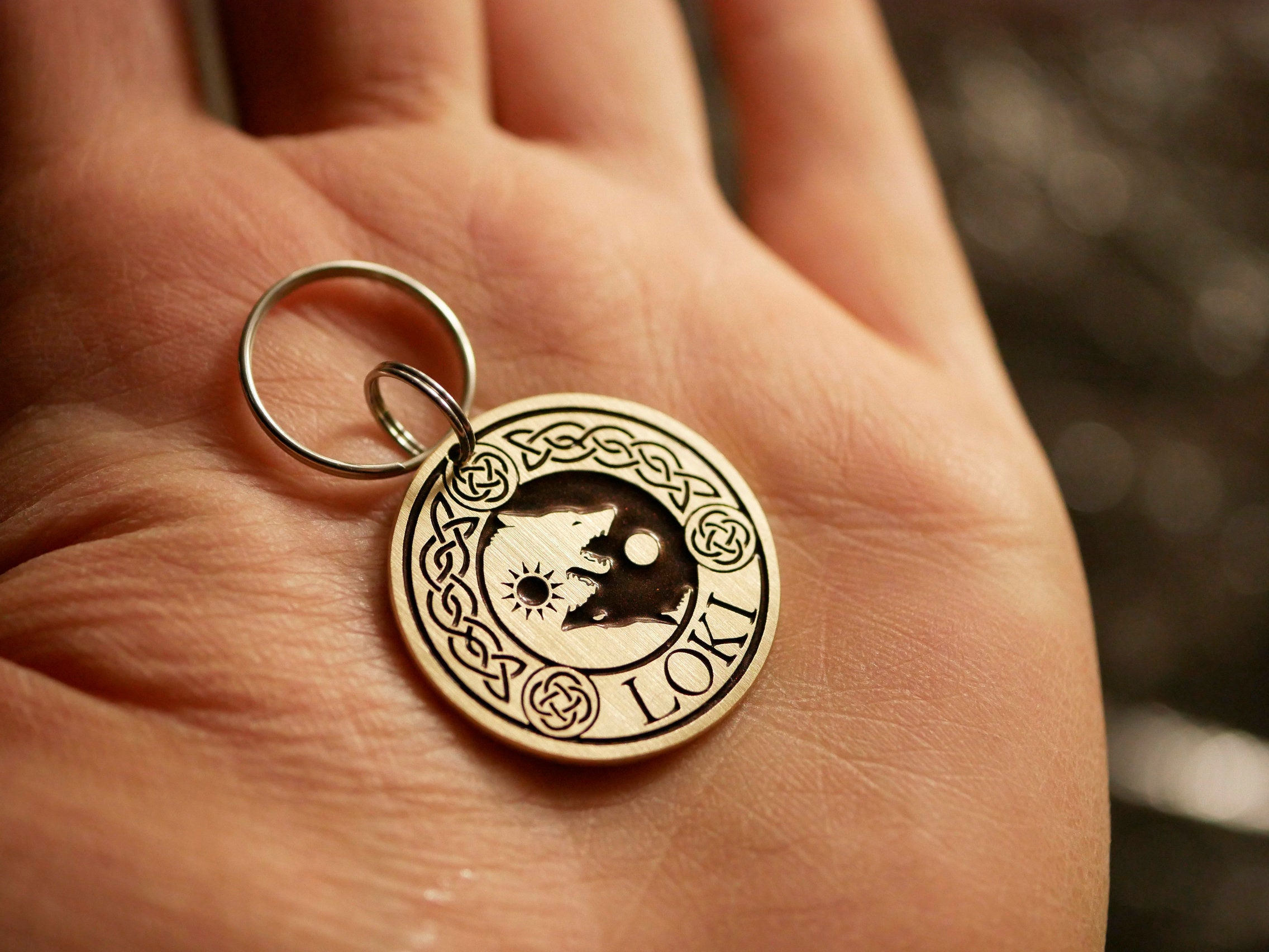 Viking Wolf Dog Tag Loki Pet Id Tag Custom Dog Tag - Etsy