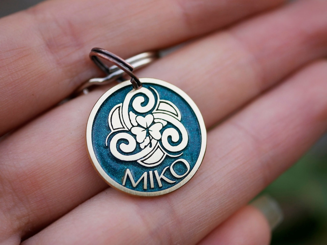 Triskele Dog Tag Personalized, Celtic Tag for Dog or Cat, Irish Puppy ...