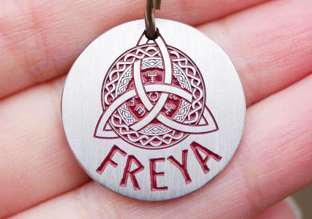 Personalized Dog Tag, Trinity Custom Name Pet Id Tag, Viking Triquetra ...