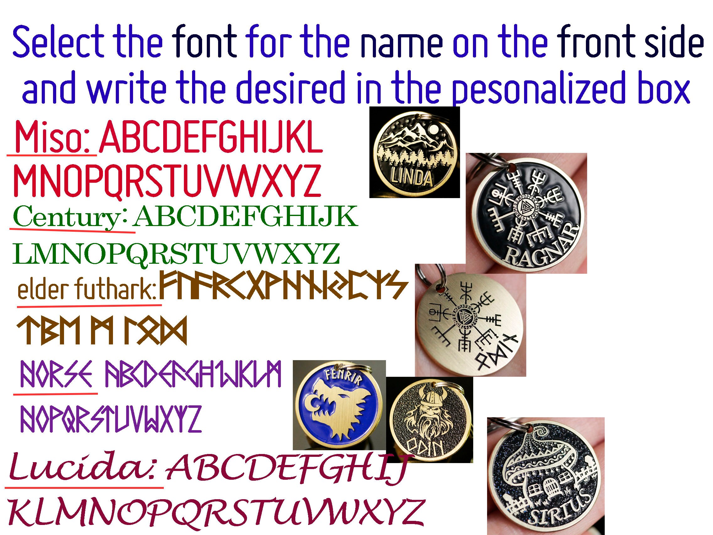 Custom Rune Name Dog or Cat Tag Viking Norse Runes Name Pet - Etsy