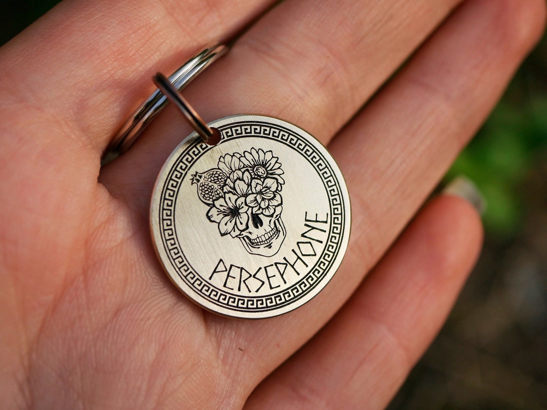 Persephone Dog or Cat Tag Personalized, Greek Mythology Pet Id Tag for ...