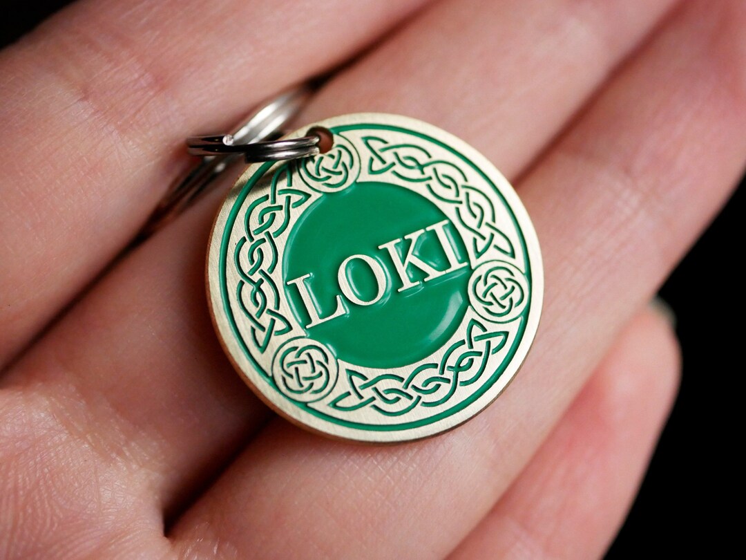 Loki Dog or Cat Tag, Cusom Name Pet Id Tag, Celtic Dog or Cat Tag ...