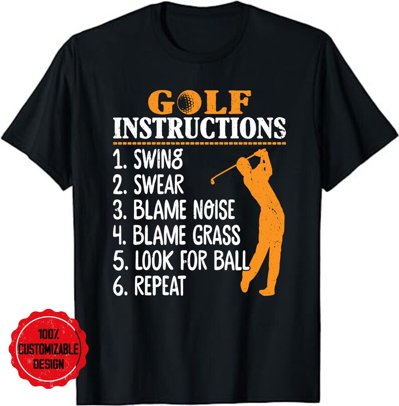 Golf Instructions, Golf Lover Golfing Golfer T-shirt, Gifts for Golfers ...