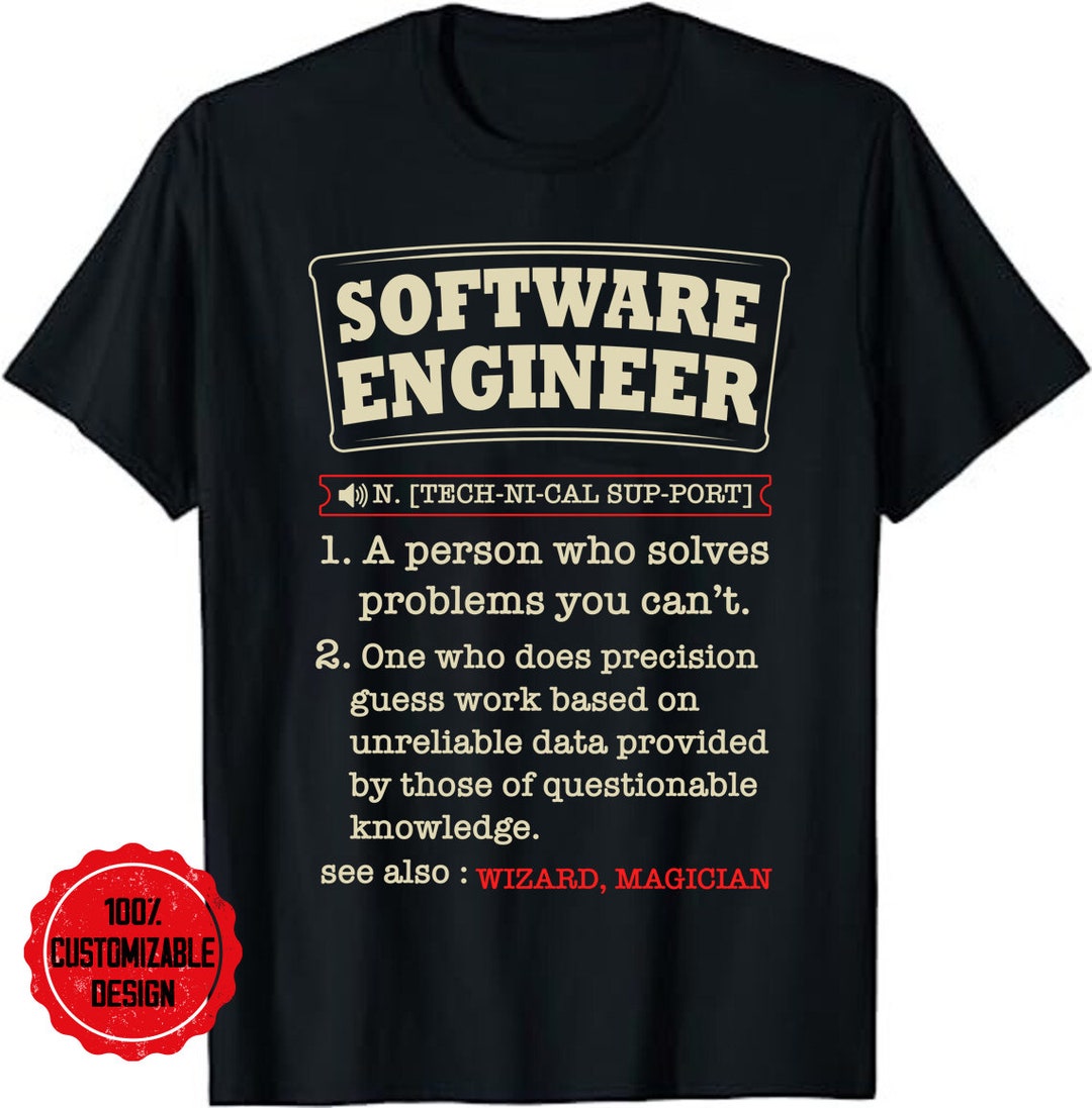 Software Engineer Definition Shirt Coder Definition T-shirt, Computer Science Gift, Coding Shirt ...