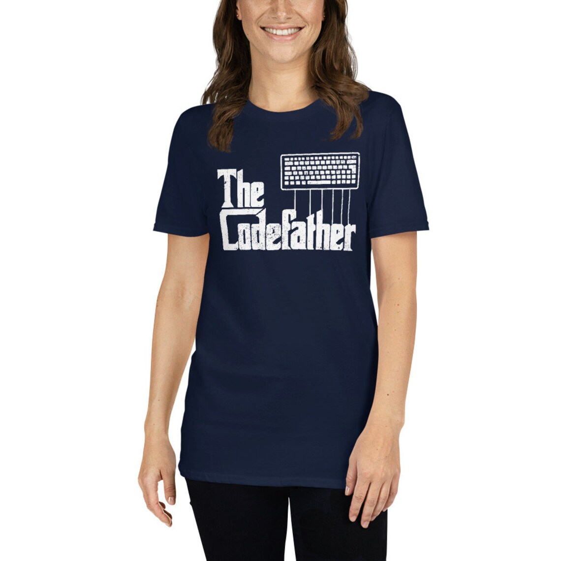 Funny Programmer Dad Gift the Codefather Vintage Coder Unisex T-shirt ...