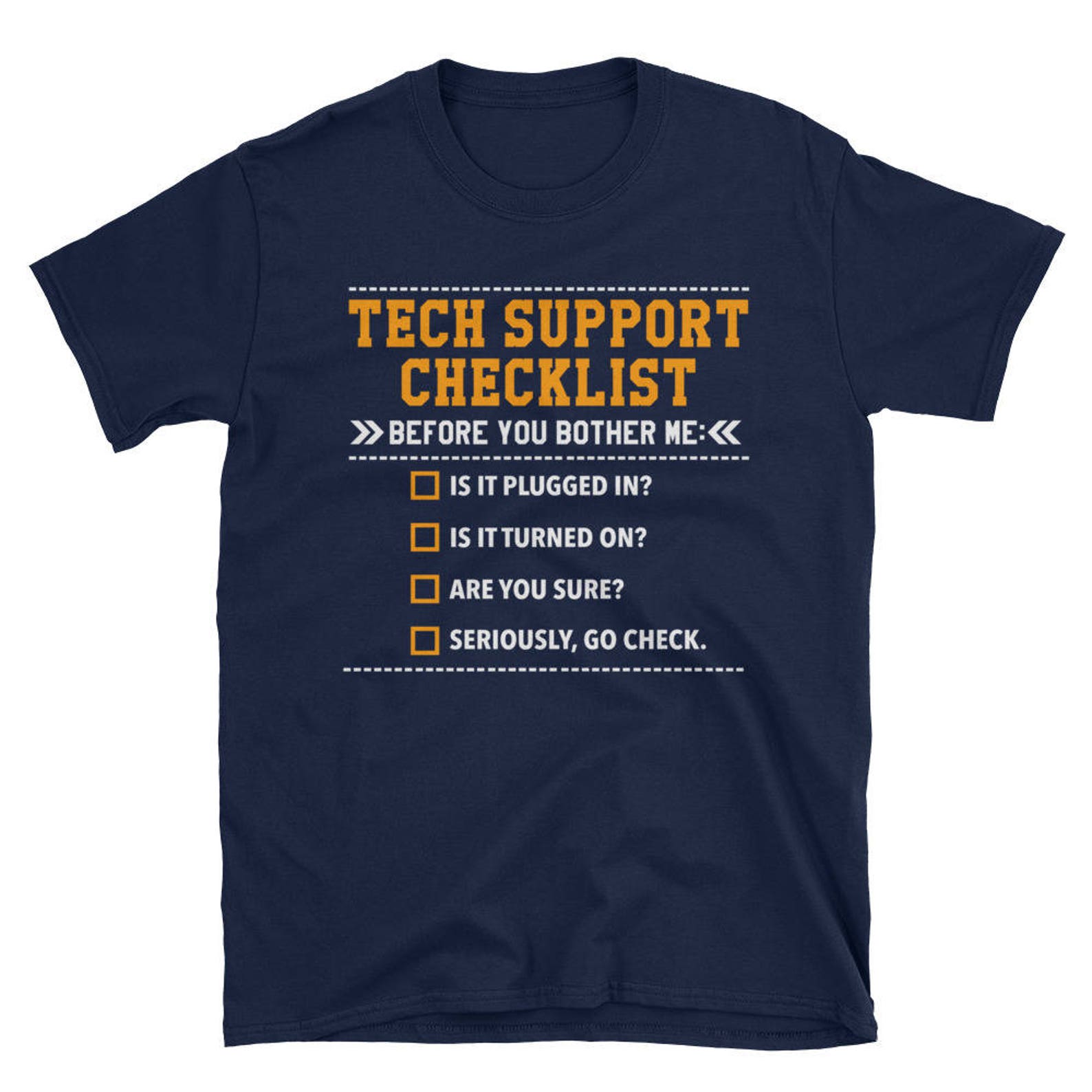 Funny Tech Support Checklist T-shirt: Sysadmin Gift - Etsy