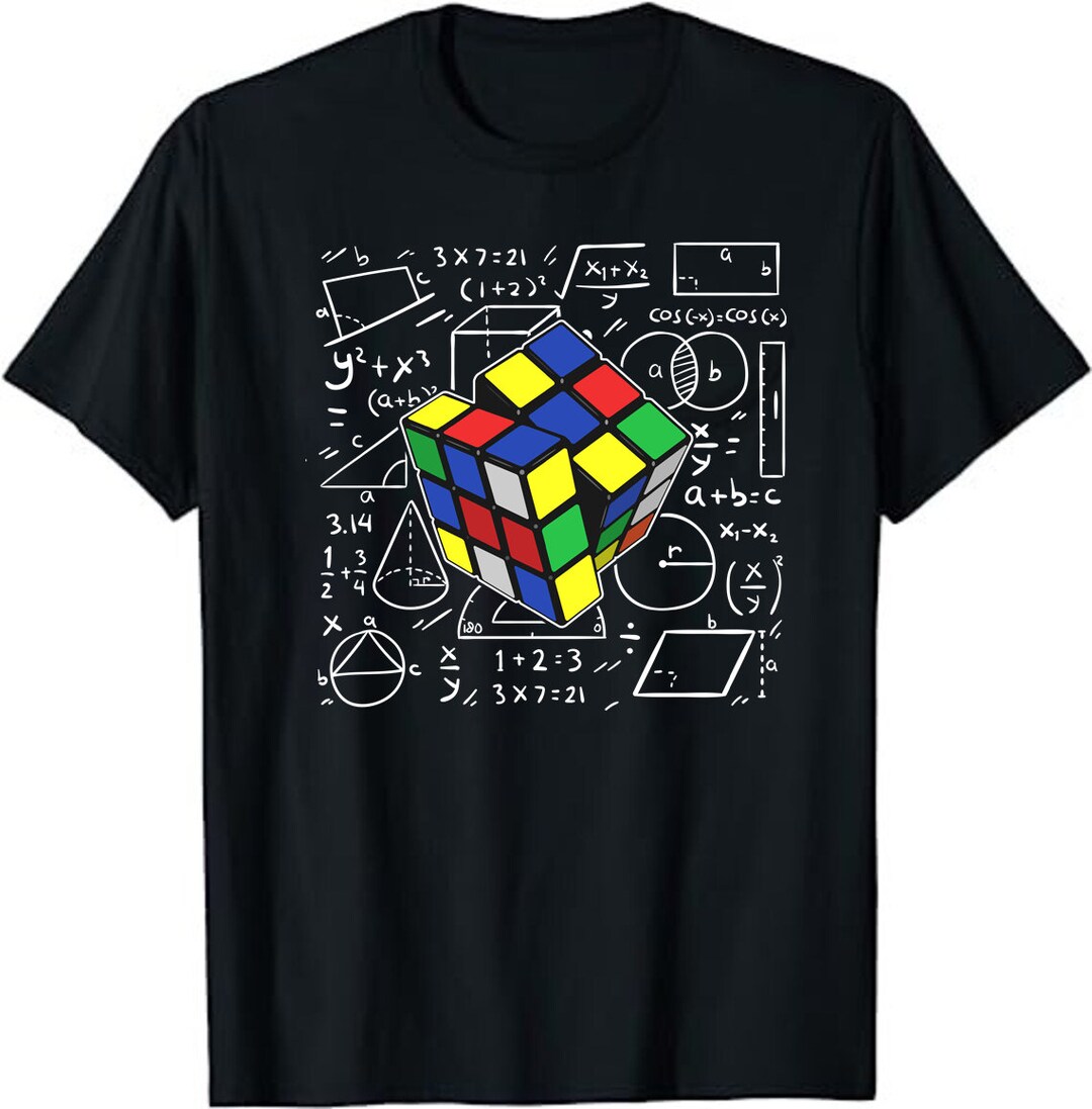 Colorful Rubiks Cube Shirt, Cube Game Math T-shirt, Rubiks Cube Shirt ...