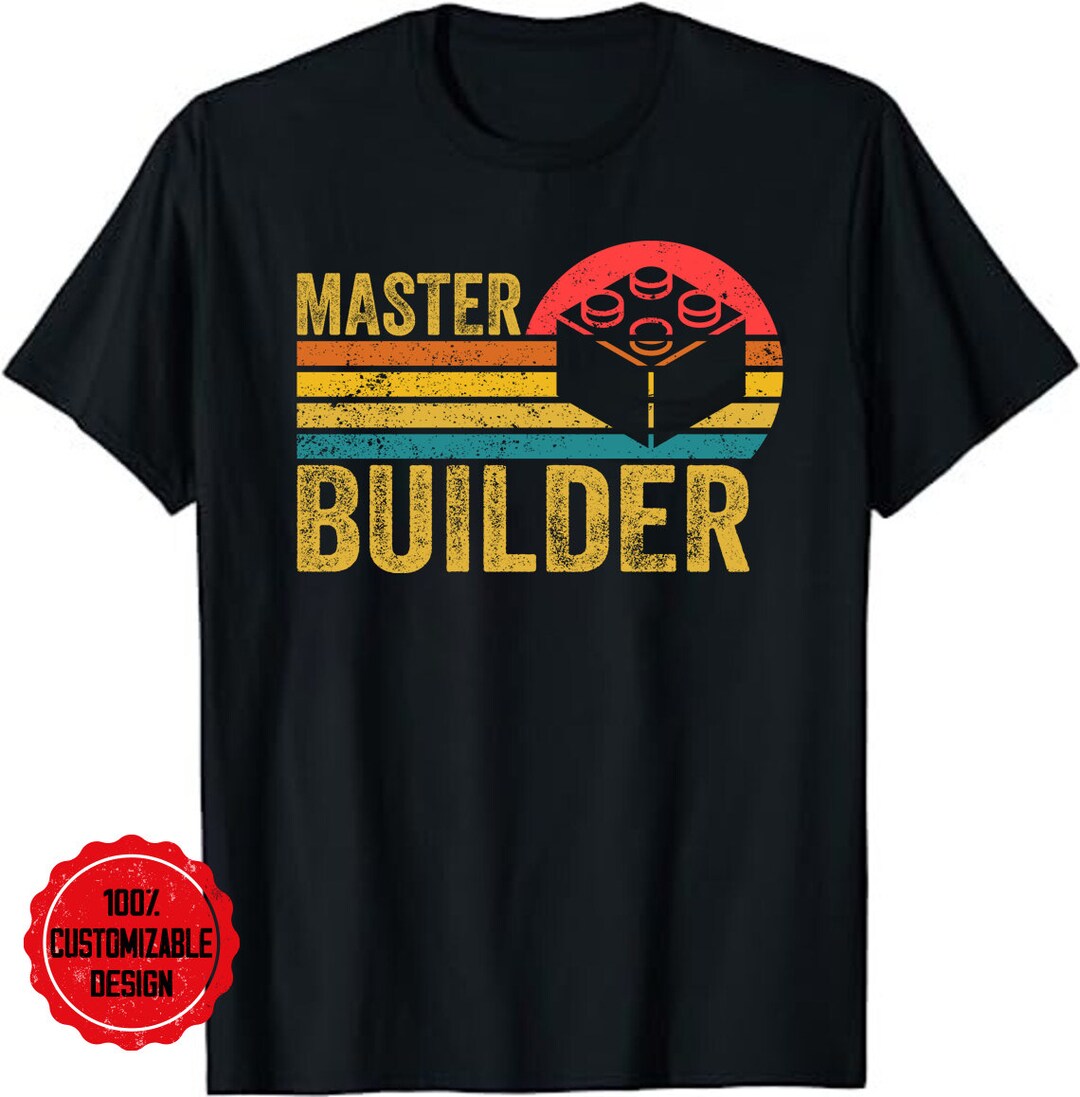 Master Builder Building Blocks Brick Toy T-shirt, Master Builder Shirt ...