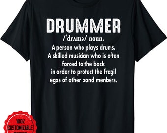 Drummer Women's Funny Dictionary Definition T-shirt Music Musician ...
