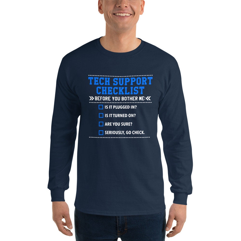 Funny Tech Support Helpdesk Checklist T-shirt Sysadmin Gift - Etsy