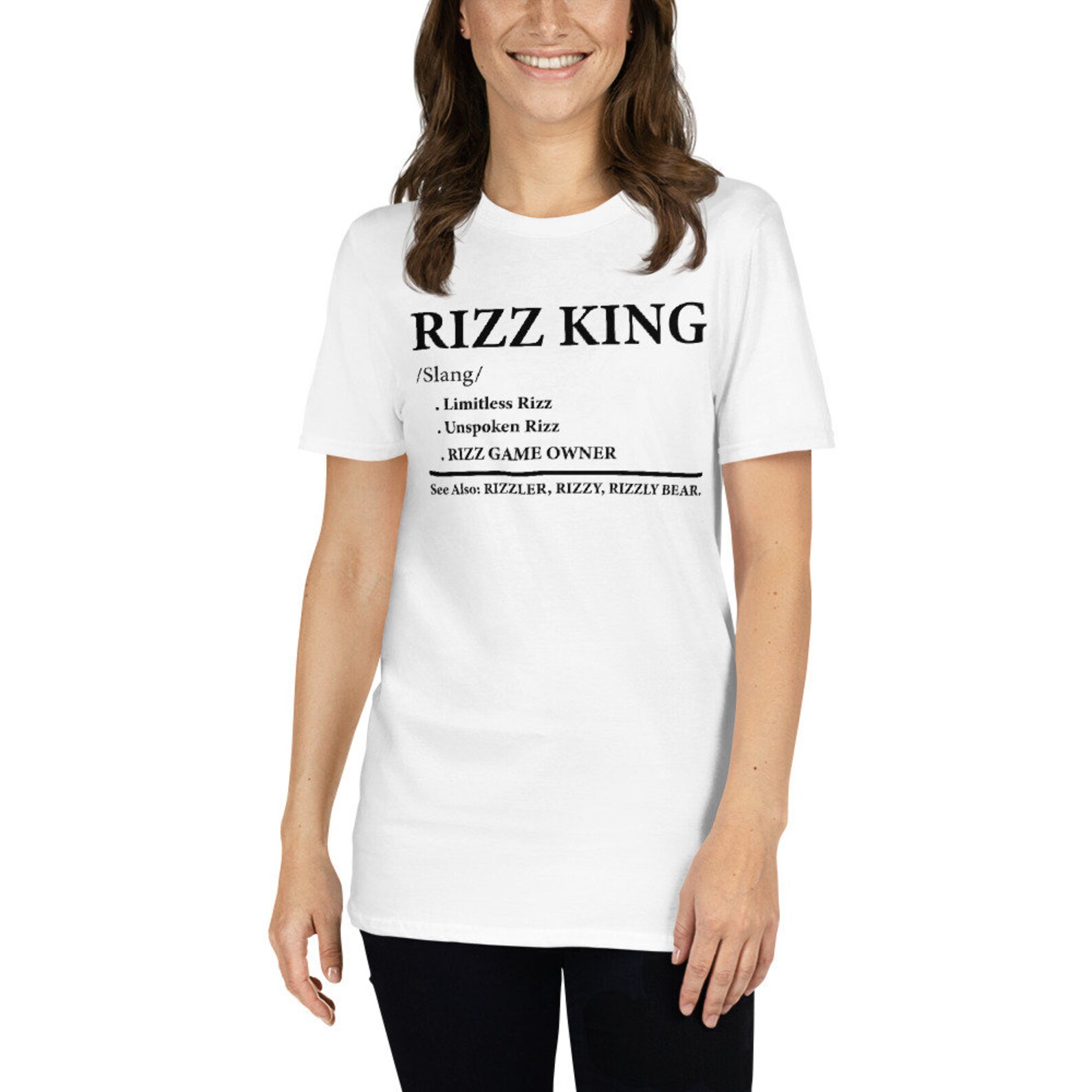 W Rizz the Rizz King Funny Meme Quote T-shirt Rizz King Meaning ...