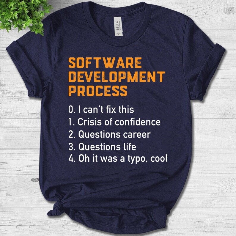 Software Development Process Engineer Developer Coder Geek Unisex T-shirt Software Development ...