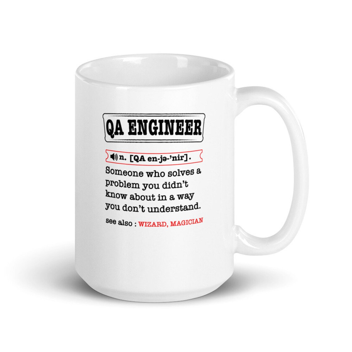 Qa Engineer Definition Tester Mug Funny Qa Testing Engineer - Etsy Sweden