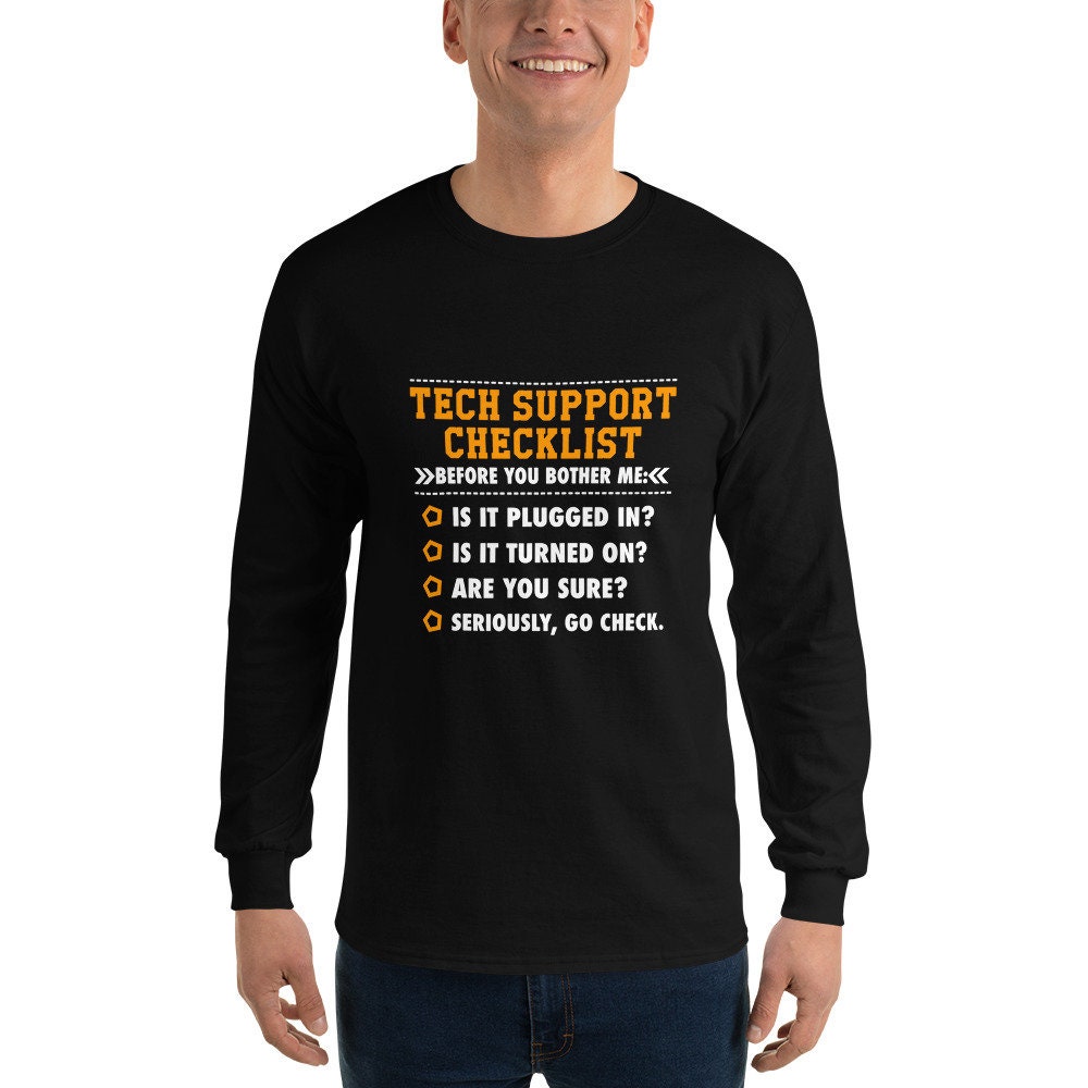 Funny Tech Support Helpdesk Checklist T-shirt Sysadmin Gift - Etsy