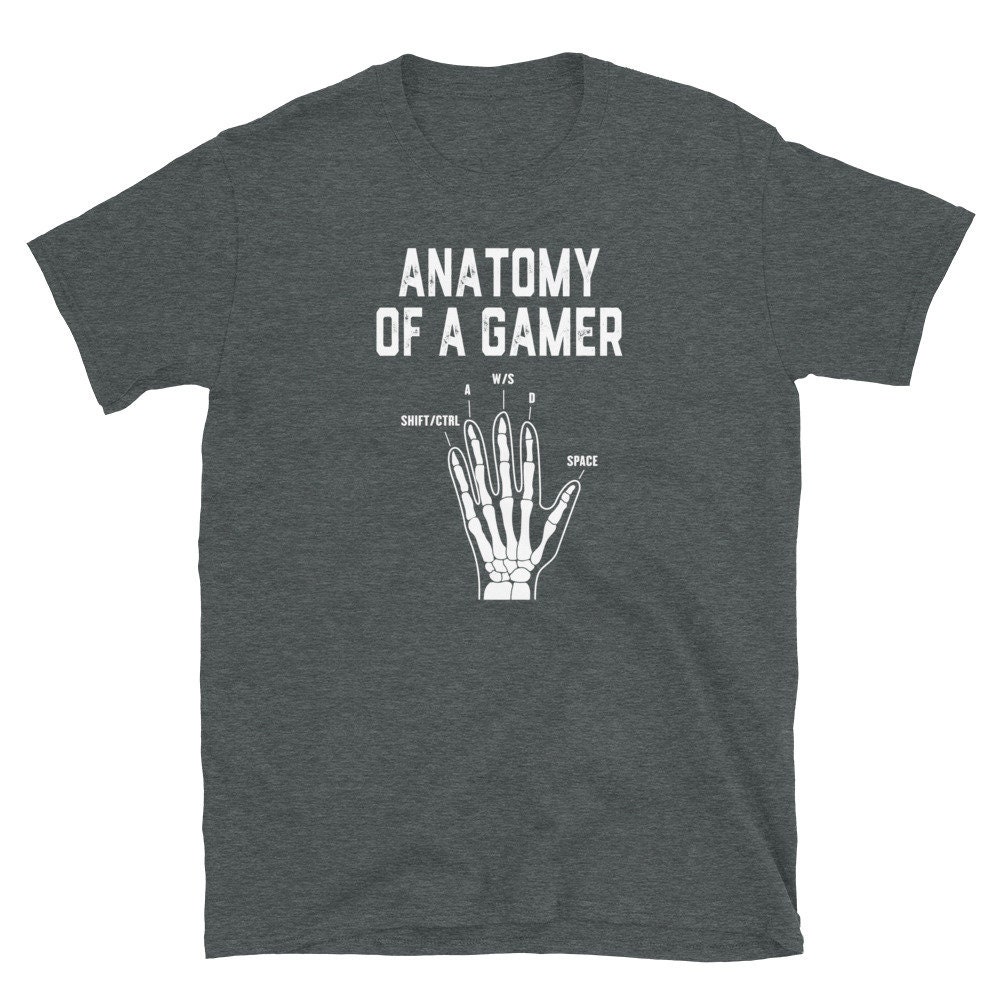 Anatomy of A Gamer Skeleton Hand T-shirt WASD Keyboard - Etsy