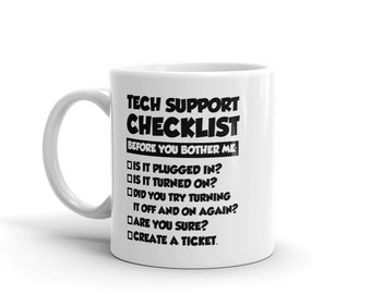 Tech Support Mug | Etsy