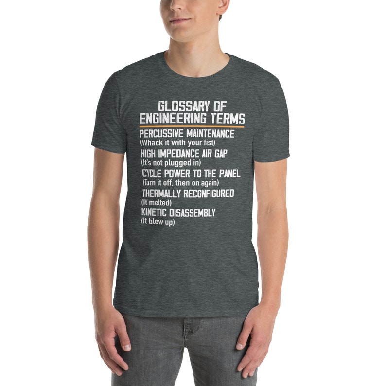 Glossary of Engineering Terms Funny Engineer Definitions T-shirt ...