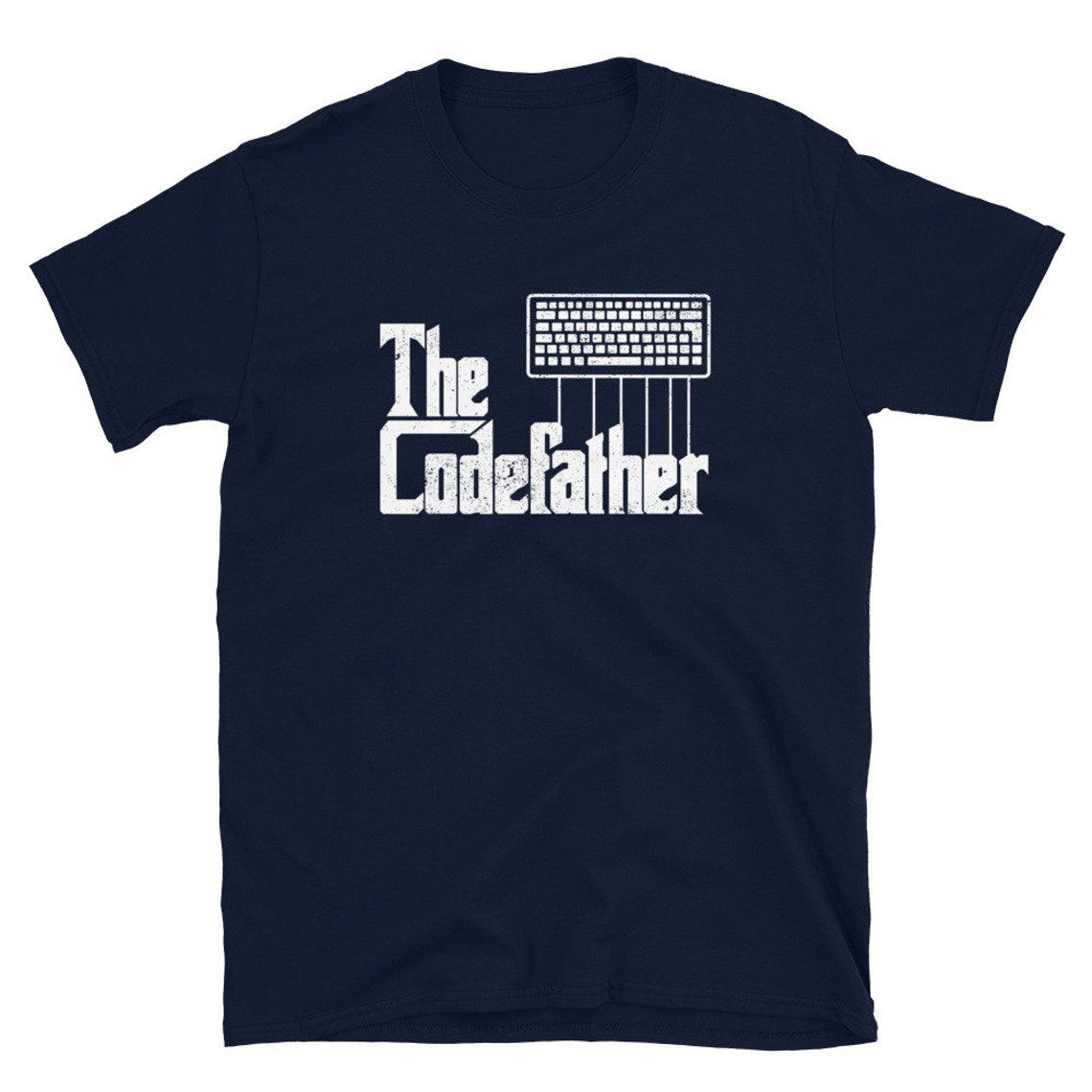 Funny Programmer Dad Gift the Codefather Vintage Coder Unisex T-shirt ...