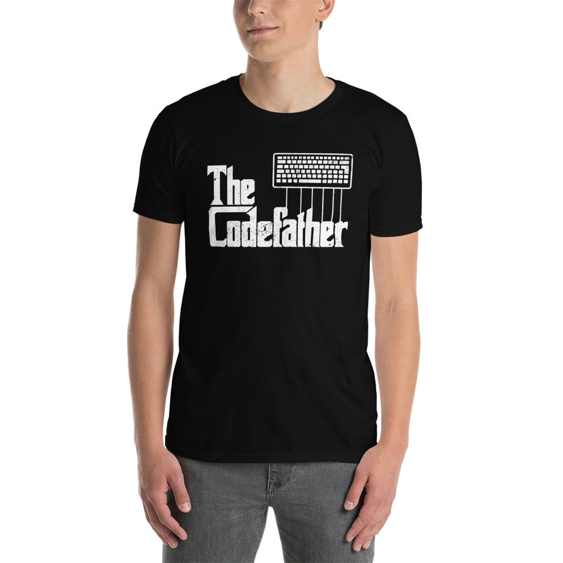 Funny Programmer Dad Gift the Codefather Vintage Coder Unisex T-shirt ...